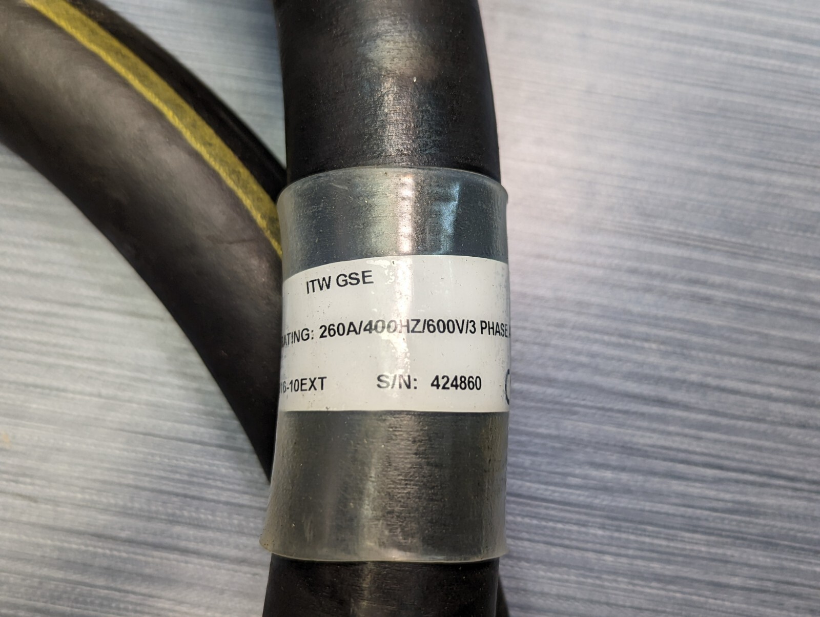 10ft 8in ITW GSE Aircraft Ground Power Banded Cable Assembly 400Hz ...