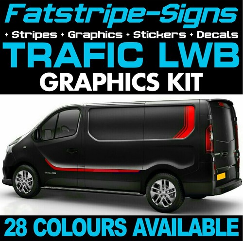 to fit RENAULT TRAFIC MK3 LWB GRAPHICS STICKERS DECALS STRIPES DAY VAN ...