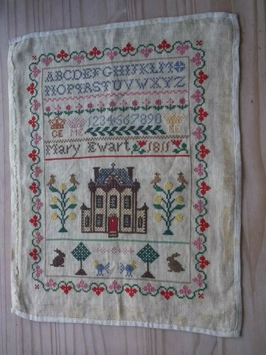 Antique Georgian Stitched Sampler Mary Ewart 1811 VGC | eBay UK