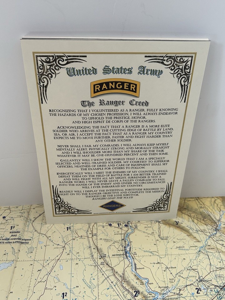 THE RANGER CREED PRINT / U.S. Army ~ Rangers Lead The Way!!! | eBay
