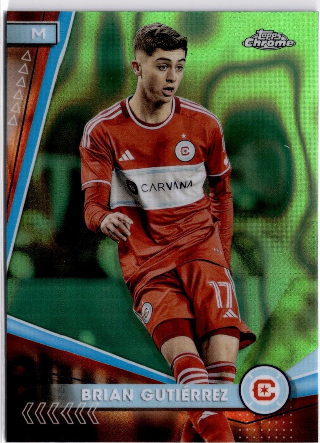 2024 Topps Chrome Mls - Brian Gutierrez #138 Neon Green Lava Refractor ...