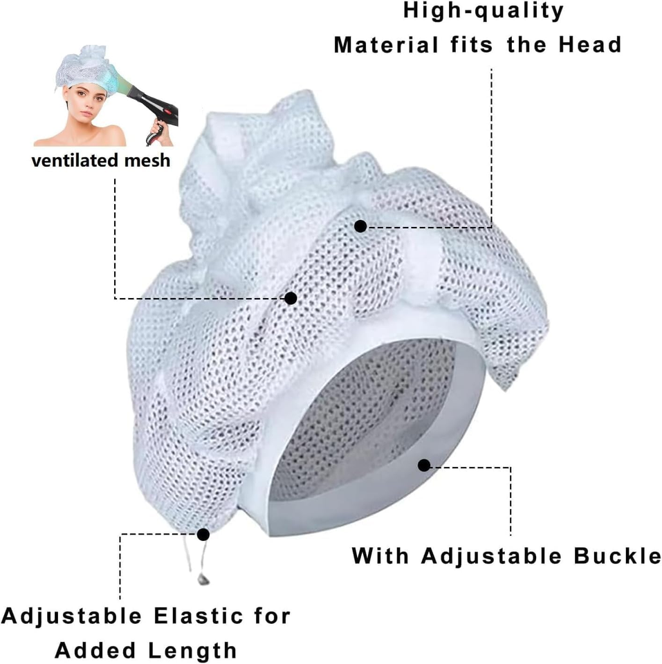 Net Plopping Cap for Drying Curly Hair,Adjustable Net Cap for Quick ...