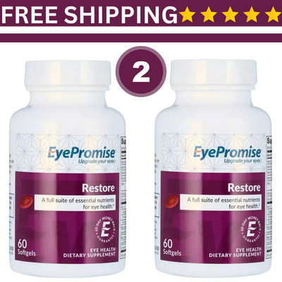 2 Pack EyePromise Restore Supplement Complete Macular Health Formula 60 ...