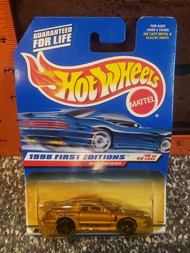 Hot Wheels 1998 #653 First Editions 16/40 IROC FIREBIRD Gold w/GDYR ...