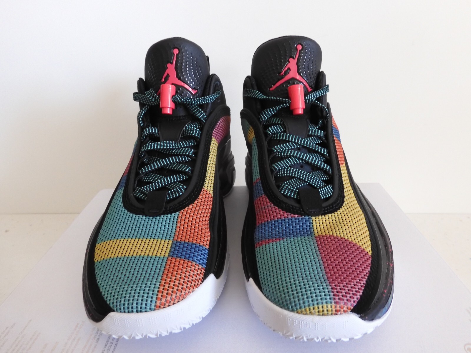 NIKE AIR JORDAN XXXVI 36 "MULTI COLOR" BLACK-RUSH PINK-TEAL SZ 10.5 ...