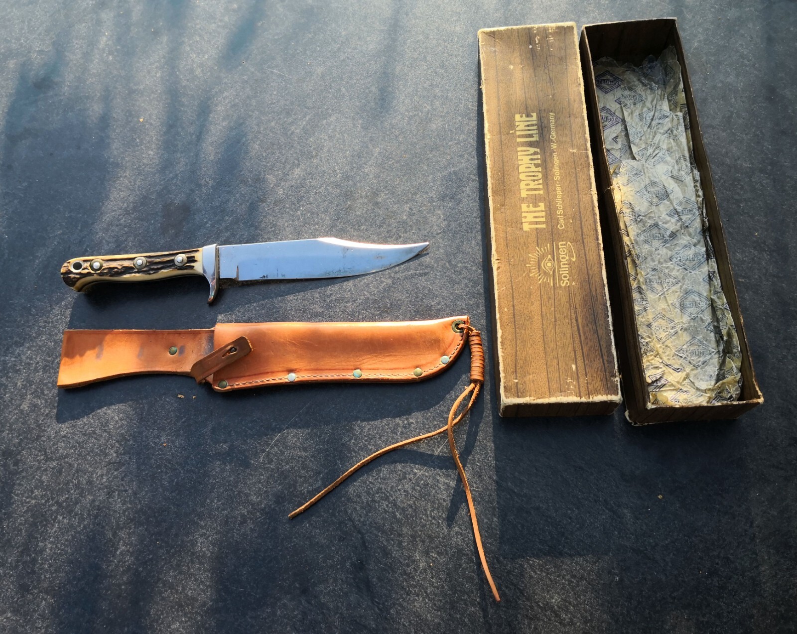 Carl Schlieper, Solingen W. Germany Bowie knife Jagdmesser Rare ...