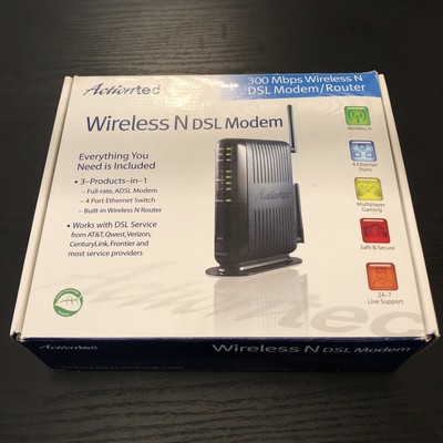 Actiontec GT784WN-01 300 Mbps Wireless N DSL Modem Router Internet ...