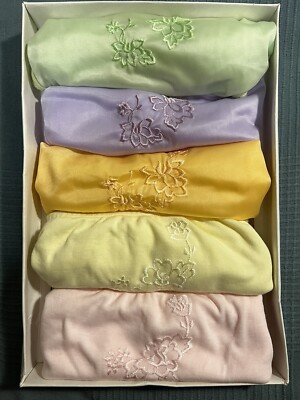 Vintage Soen Undergarments 5 Pack Cotton Blend & Nylon Multicolor L ...