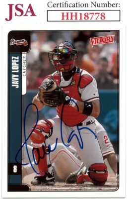 Javy Lopez signed 2001 Upper Deck Victory Baseball On Card Auto #287 ...