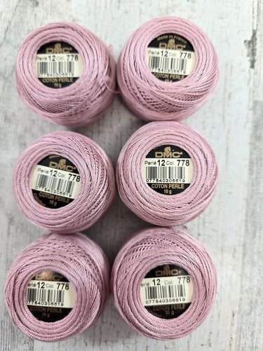 DMC Cotton Perle #12 Color 778 Made in France Lot of 6 | eBay