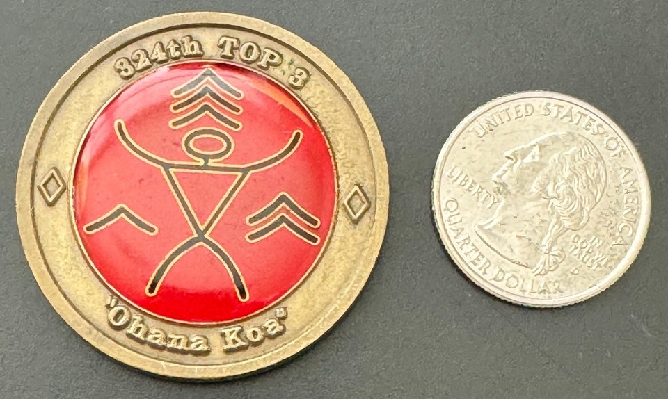Hickam AFB Hawaii Challenge Coin Medal Token Air Force Base 324th Ohana ...