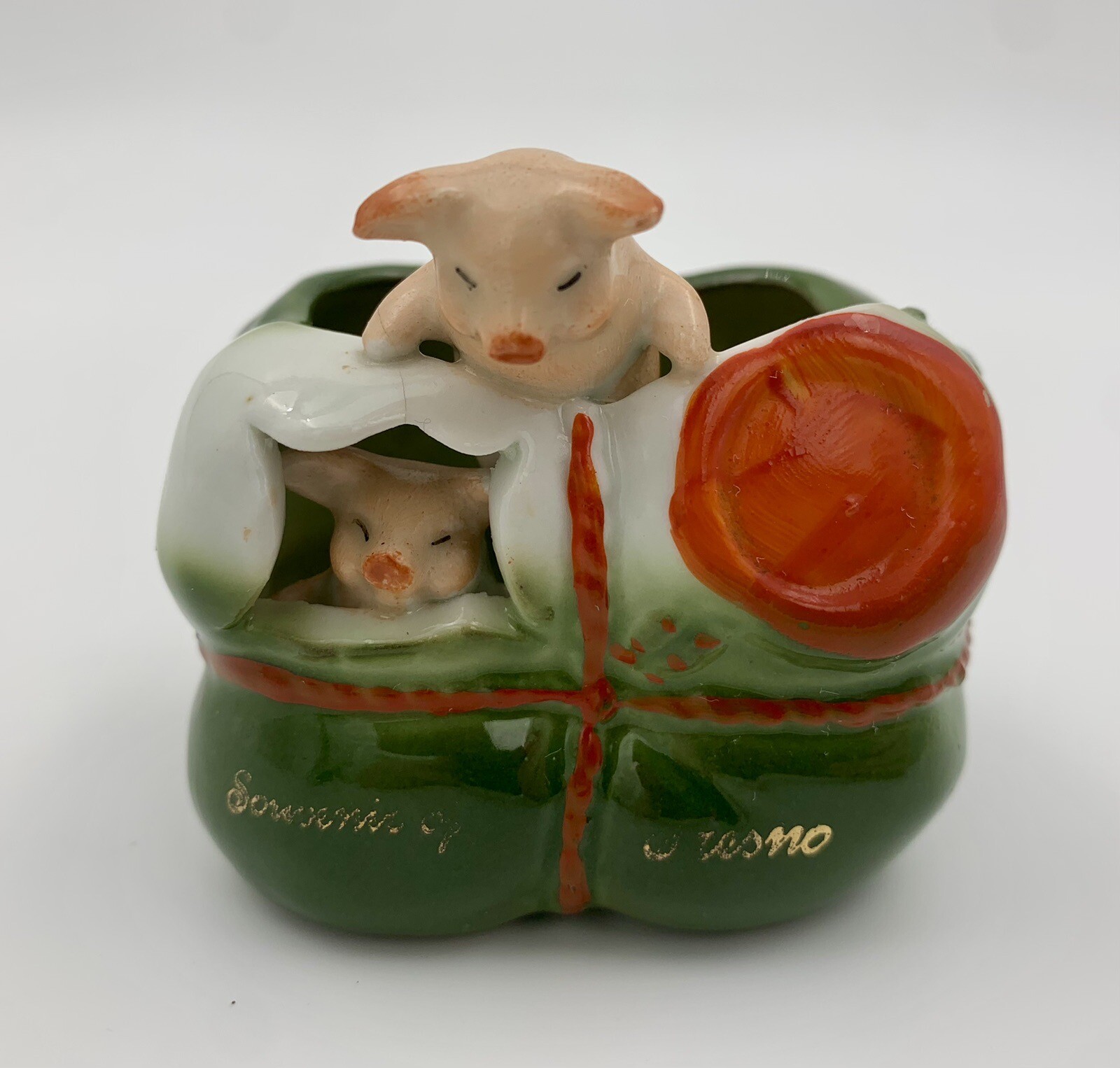 Antique German Porcelain Pink Pig Collectible | eBay