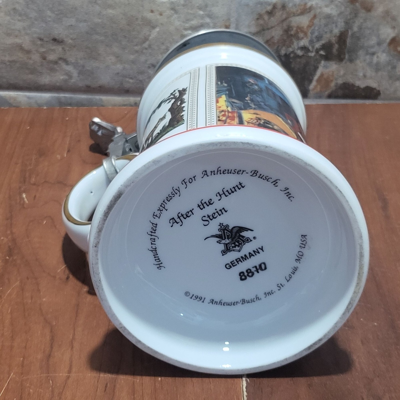 Anheuser Busch Stein 1991 After The Hunt Germany 8870 | eBay