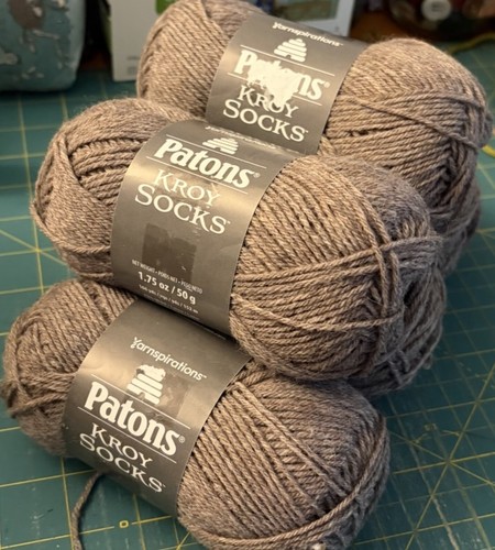 Lot of 5 Skeins Patons Kroy Sock Yarn, 1.7 oz/50g/166 yds Color:Flax | eBay