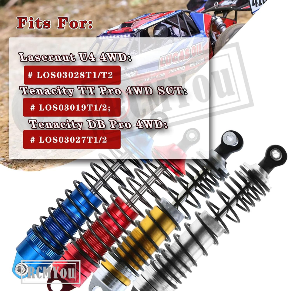 RC Shocks Absorber Upgrades Part for 1/10 Losi Lasernut U4, Tenacity DB ...