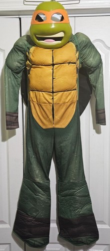 TMNT Michelangelo Kids Muscle Costume Mask Shell Teenage Mutant Ninja ...