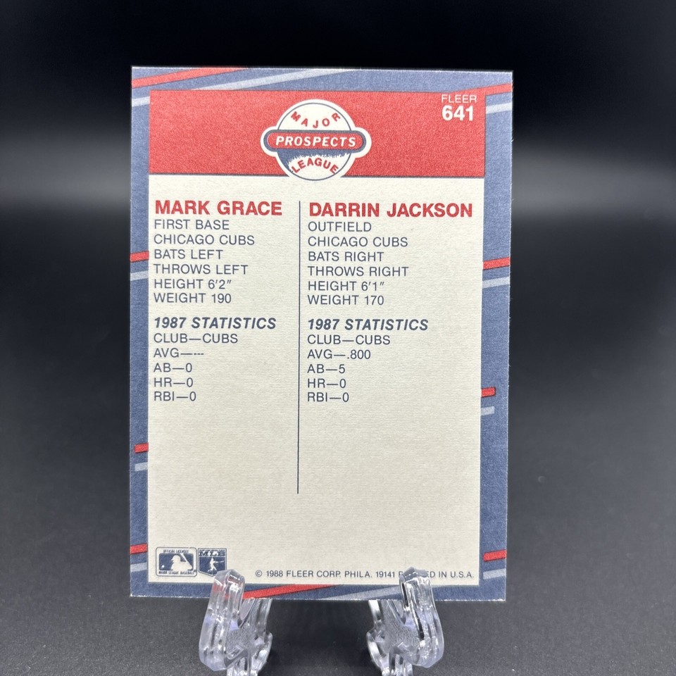 1988 Fleer Mark Grace Rookie Card R35759 **READ DESCRIPTION** | eBay