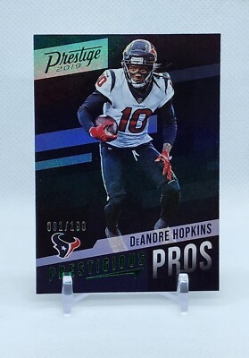 2019 Panini Prestige Football DEANDRE HOPKINS Green Prestigous Pros ...