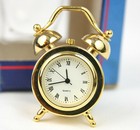 Vintage NEW Brass Finish Mini Antique Style Alarm Clock Analog Novelty ...