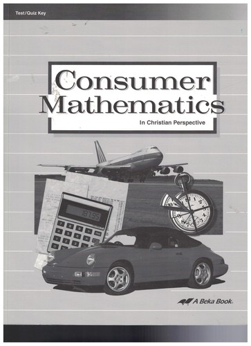 ABeka Consumer Mathematics lot Test battery W/ Teacher's Test/Quiz Key ...