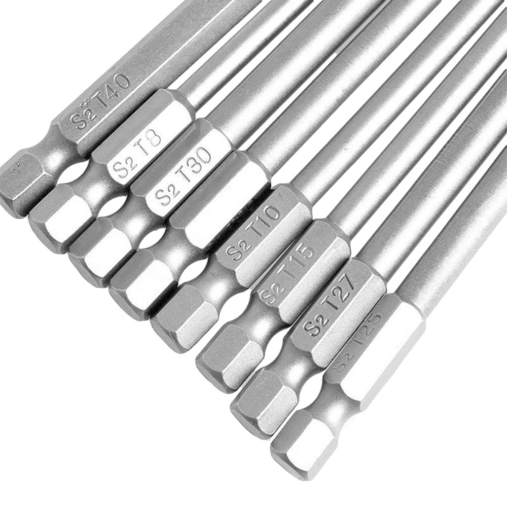 8pcs Torx Screwdriver Bit Set Hex Security Magnetic Head 100MM Extra ...