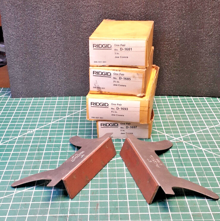 Ridgid Bench Vise Jaw Covers Caps Pair Soft Copper faces 3"-5" steel ...