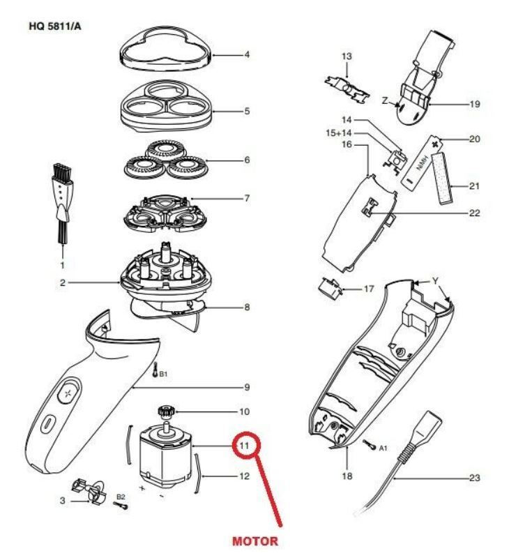 Motor Assy 1.2V For Philips Norelco Shaver Shavers | eBay