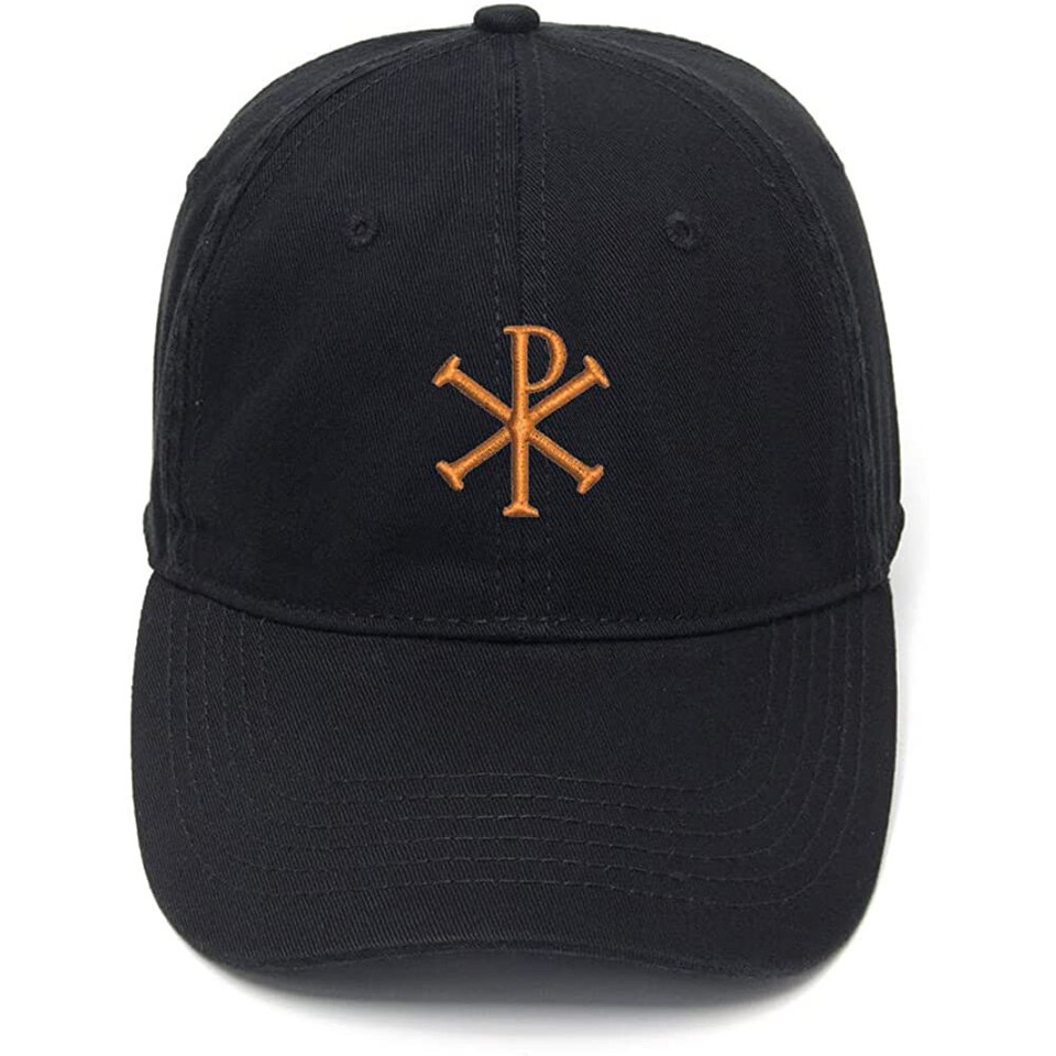 Embroidery Hat Cotton Embroidered Casual Men's Baseball Cap Chi Rho ...