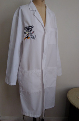 White Lab Coat What's Up Doc? Medical Pockets Bugs Bunny Long Sleeves ...