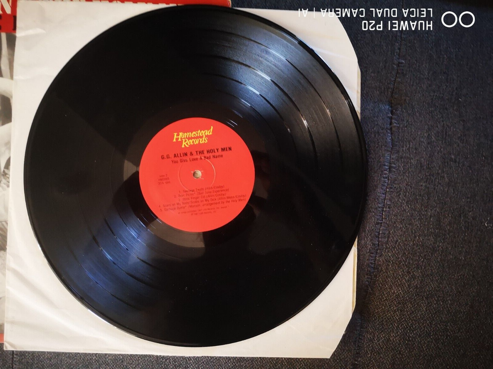 Vinyl 33T LP ORIGINAL GG Allin & The Holy Men You Give Love A Bad Name ...