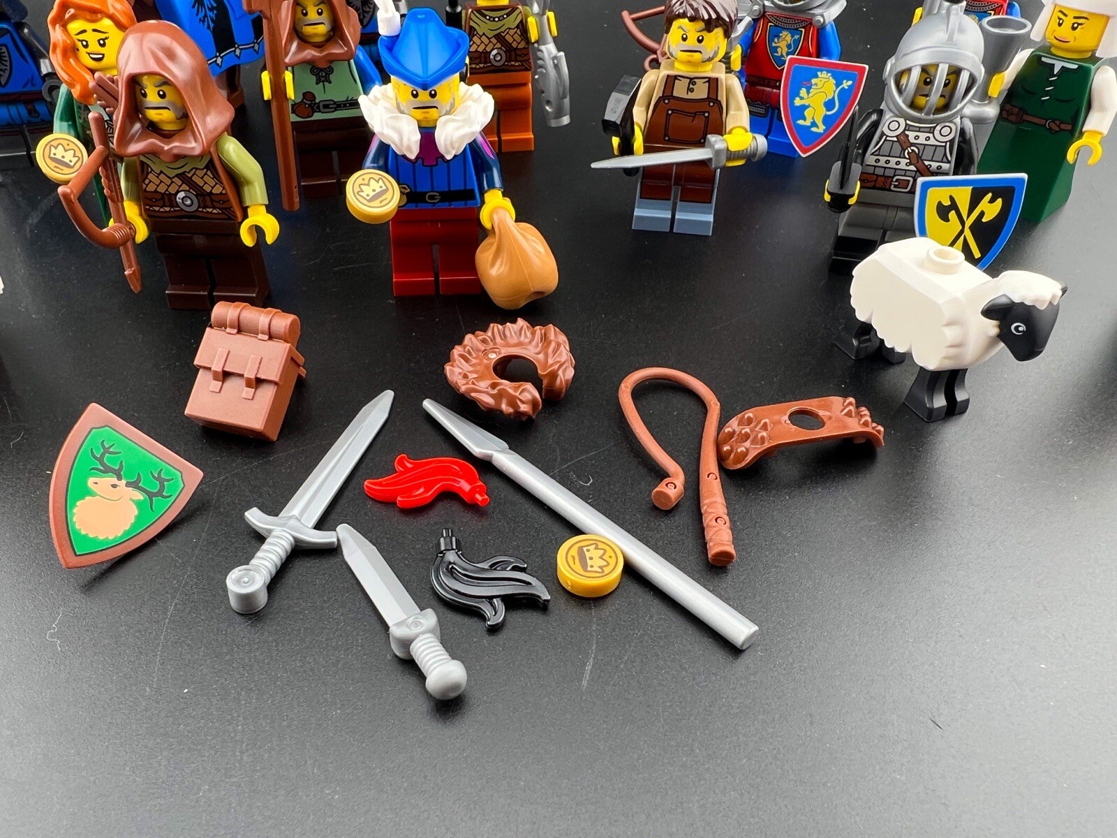 Lego Castle Peasant Minifigure Lot 10305 21325 Blacksmith Medieval Lion ...