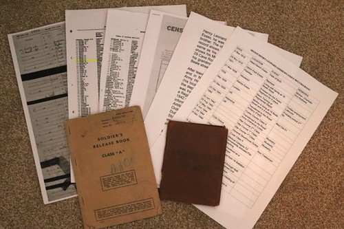 BRITISH ARMY PAY BOOK WW2 DOCUMENTS RESEARCH ANDREWS ESSEX RA RAOC NO ...