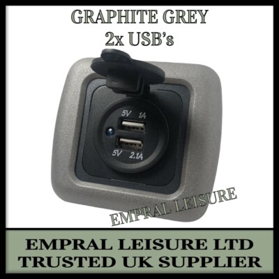 12v Camper CBE Dual Double USB Socket Charger Campervan Caravan ...