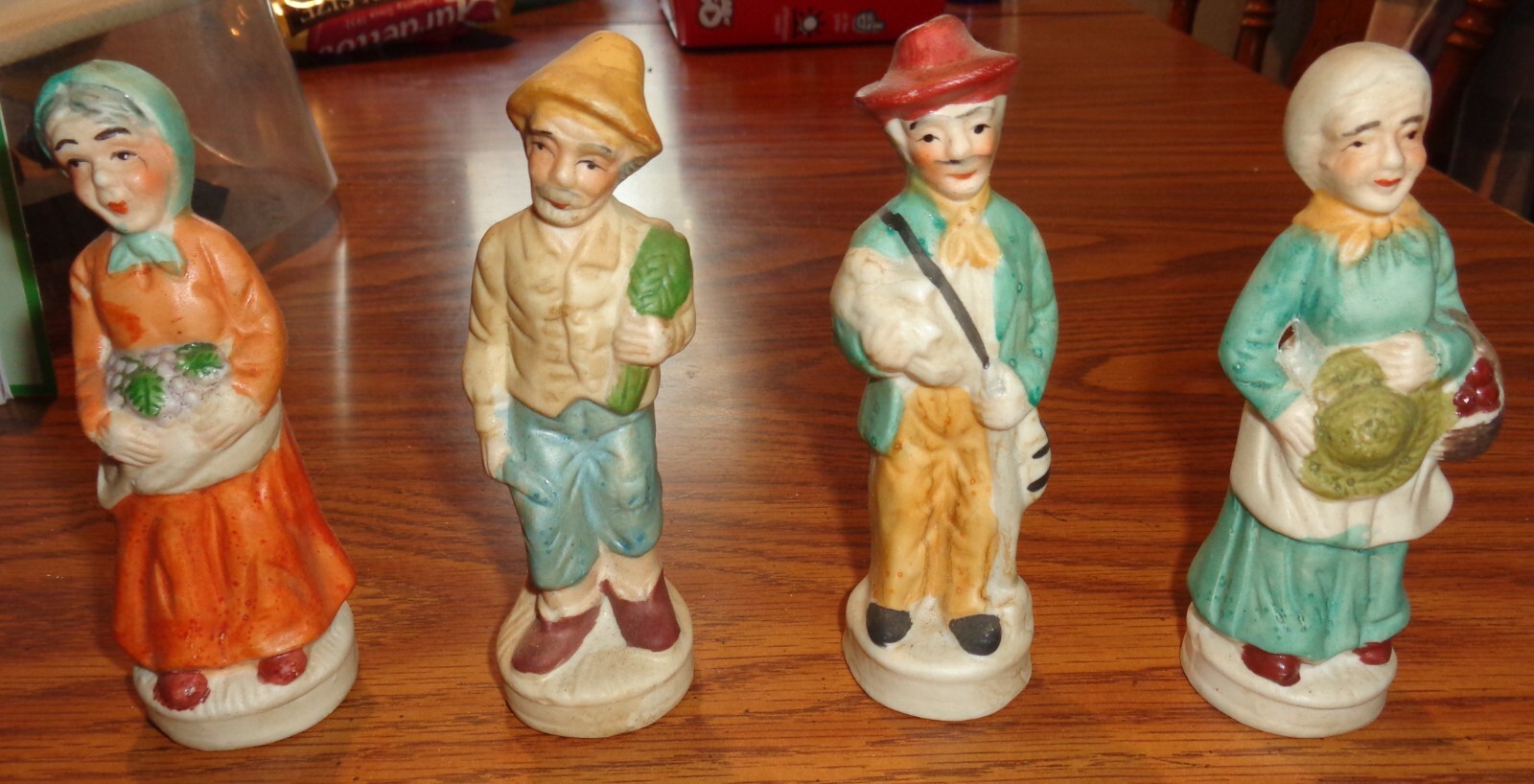 Four vintage old people figurines | eBay