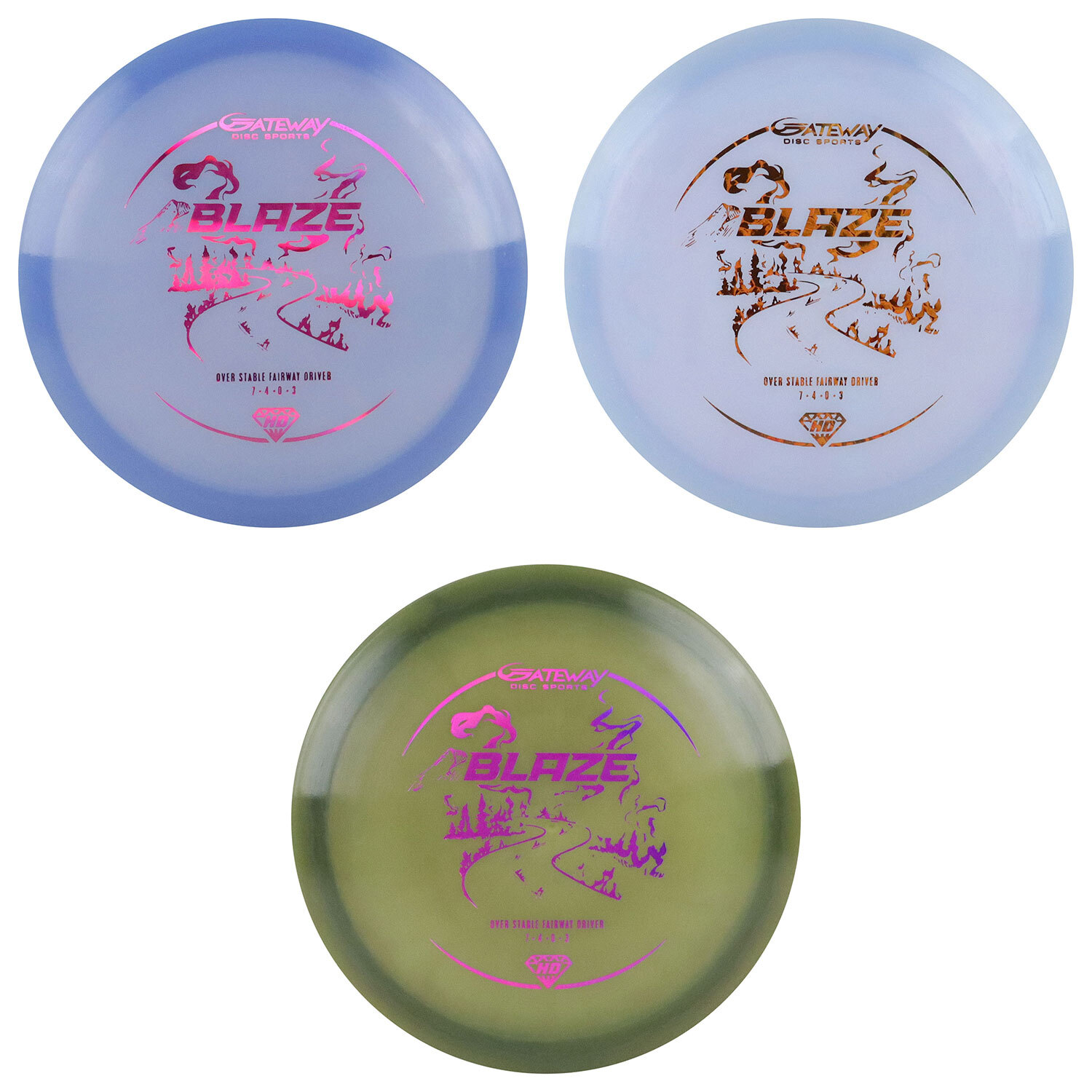 Gateway Disc Golf Hyper Diamond Blaze Fairway Driver 7/4/0/3 - Choose ...