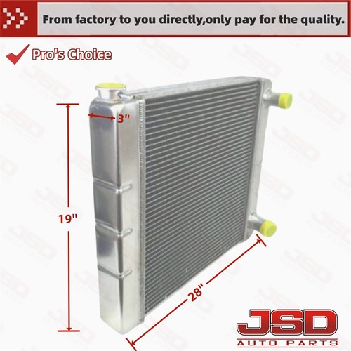 2 Row Aluminum Universal Racing Radiator 28"x19"x3" For Chevrolet GM ...