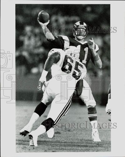 1989 Press Photo Jim Everett, quarterback for the Los Angeles Rams ...