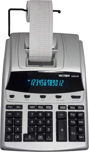 12-Digit Desktop Adding Machine, Large Easy to Read Display, Tape Print ...