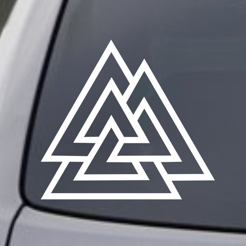VALKNUT ODIN NORSE GOD VIKING SYMBOL Vinyl Decal Sticker Car Back ...