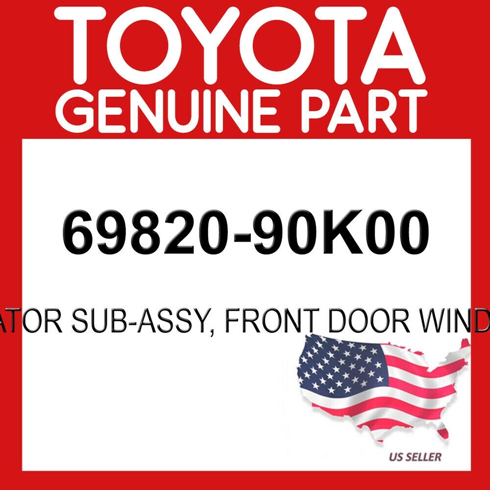 Toyota Genuine 69820-90K00 Regulator Sub-Assy Front Door Window LH OEM ...