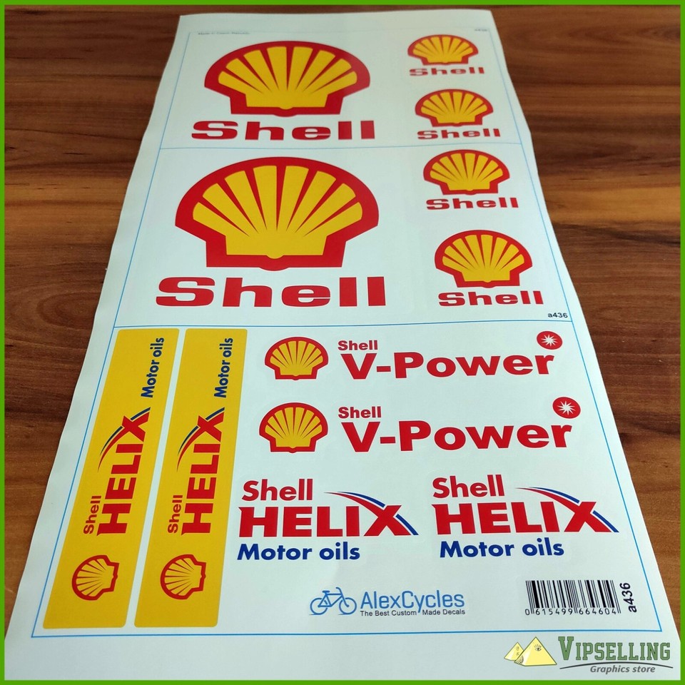 Shell Sponsor Helix V-Power Ferrari Motor Oil High Quality Decals ...