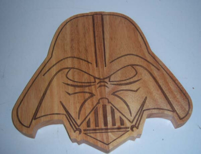 Star Wars DARTH VADER Head Shaped Wood Cutting Cheese Board Serving ...