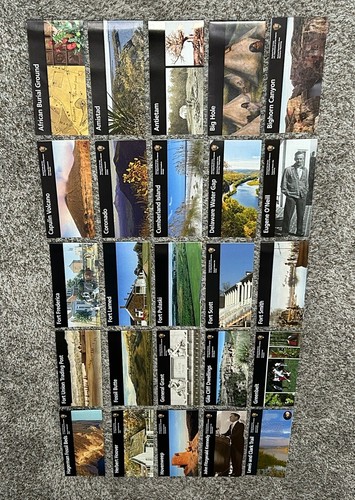 45 Different National Park Unigrid Brochures Maps LOT *PLEASE READ ...