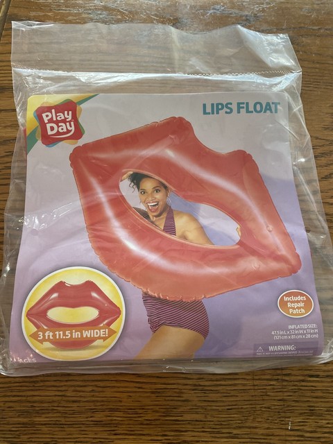 2 Play Day Lips Pool Float 3 Ft. 11.5 in Wide Ages 9 Ready to Ship for ...