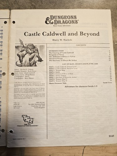 Dungeons & Dragons AD&D Castle Caldwell and Beyond Adv. Module TSR 1985 ...