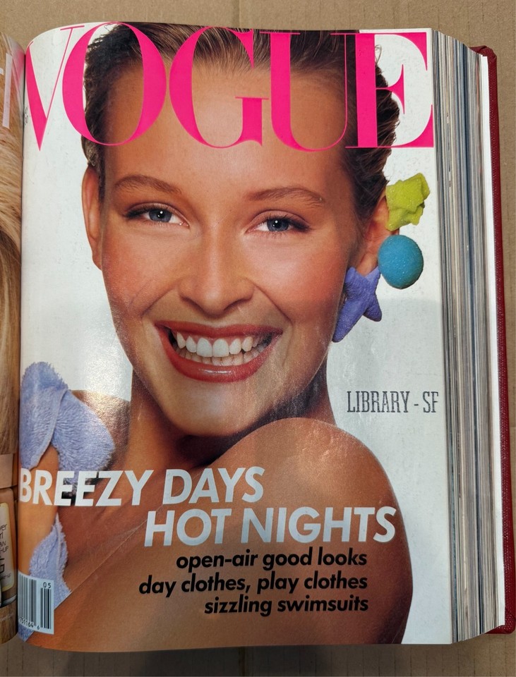 Vintage 1988 apr-June. Vogue Magazine Collection Bound Hardcover book ...