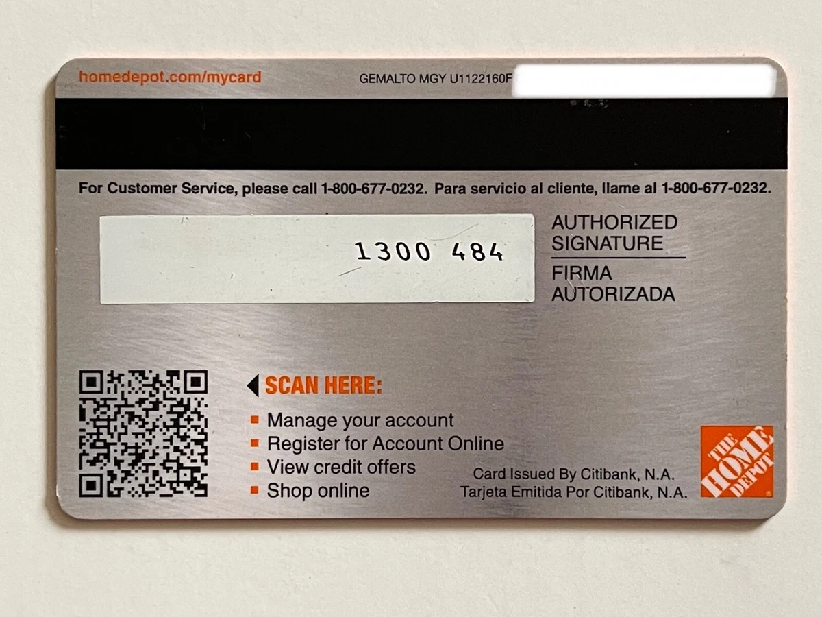 Credit Card Back Side