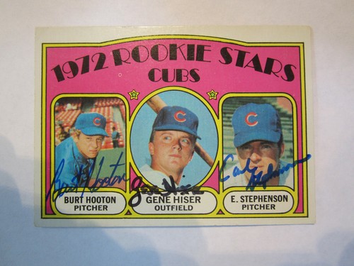 1972 Topps # 61 Bert Hooton Gene Hiser Earl Stephenson Autograph Card ...