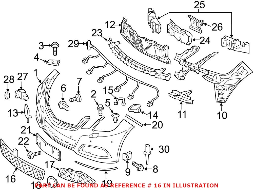 MERCEDES Mercedes-Benz OEM E350 Front Bumper Grille-center Grille ...