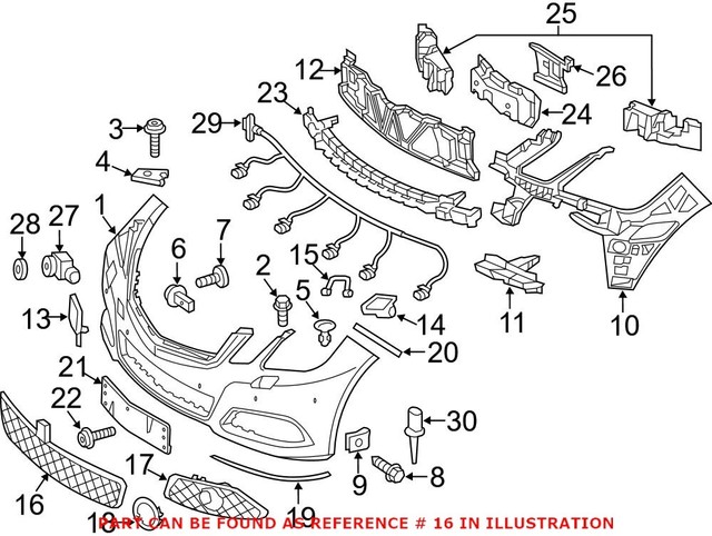 MERCEDES Mercedes-Benz OEM E350 Front Bumper Grille-center Grille ...